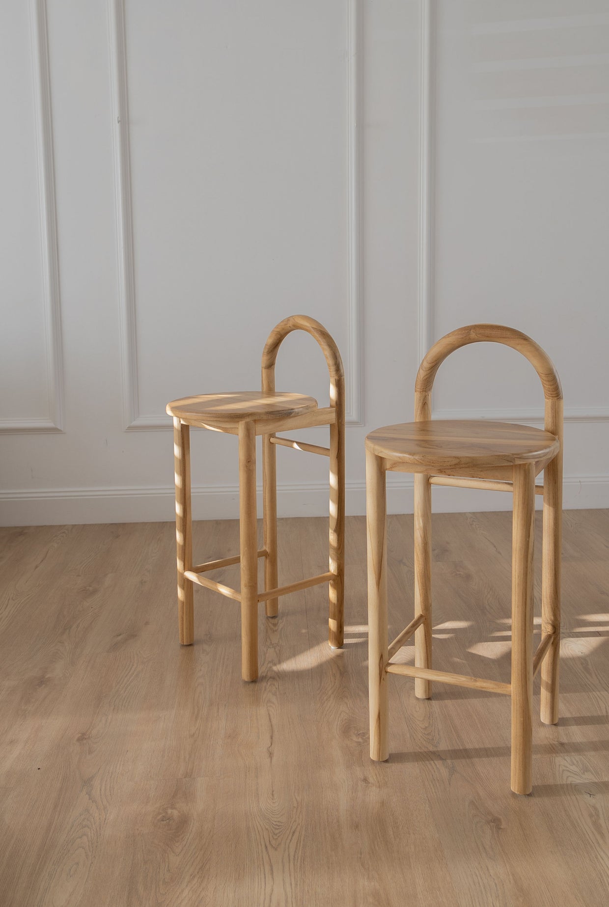 The Archie Counter Stool - Teak Wood – P&R Styling