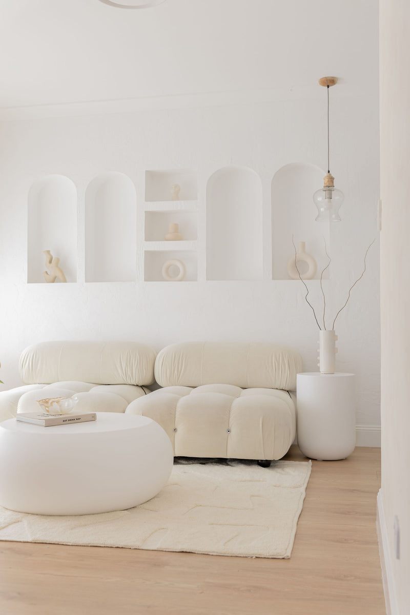 The Ciro coffee table - pure white concrete – P&R Styling