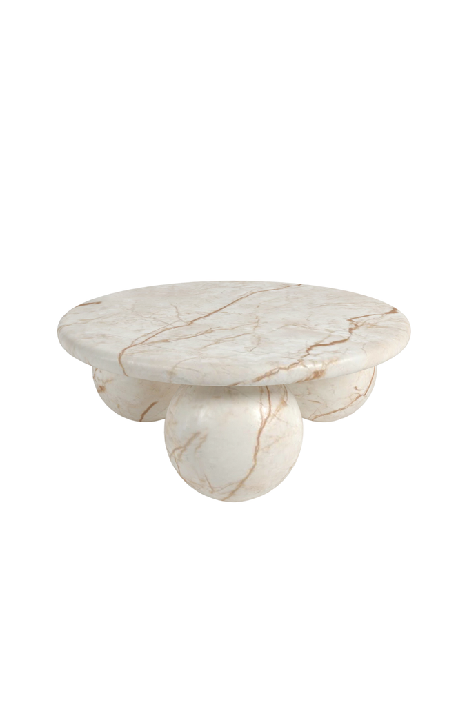 Priscilla Curve Coffee Table - Royal Vanilla Marble (Pre-order arrivin ...