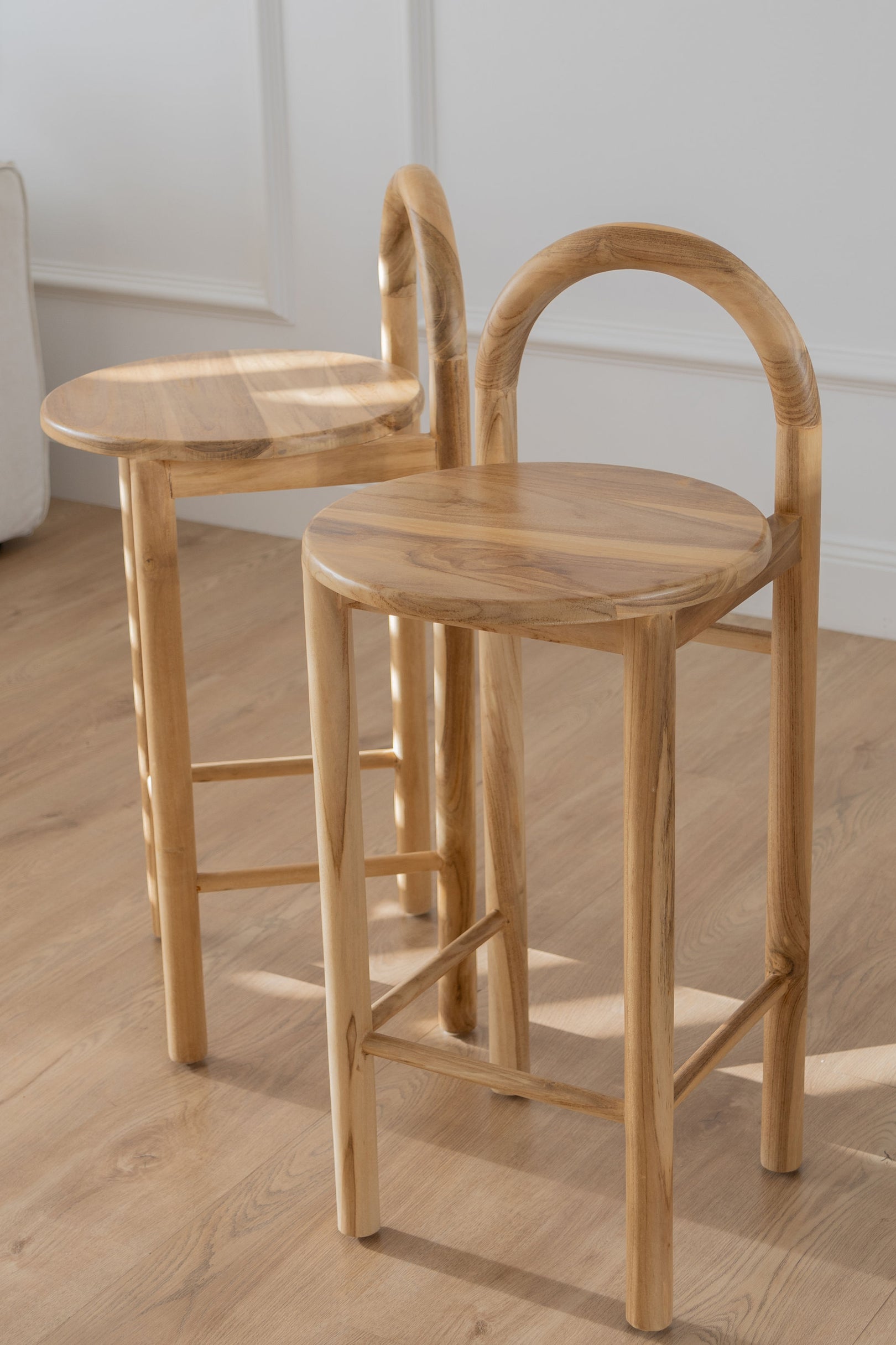 The Archie Counter Stool - Teak Wood – P&R Styling