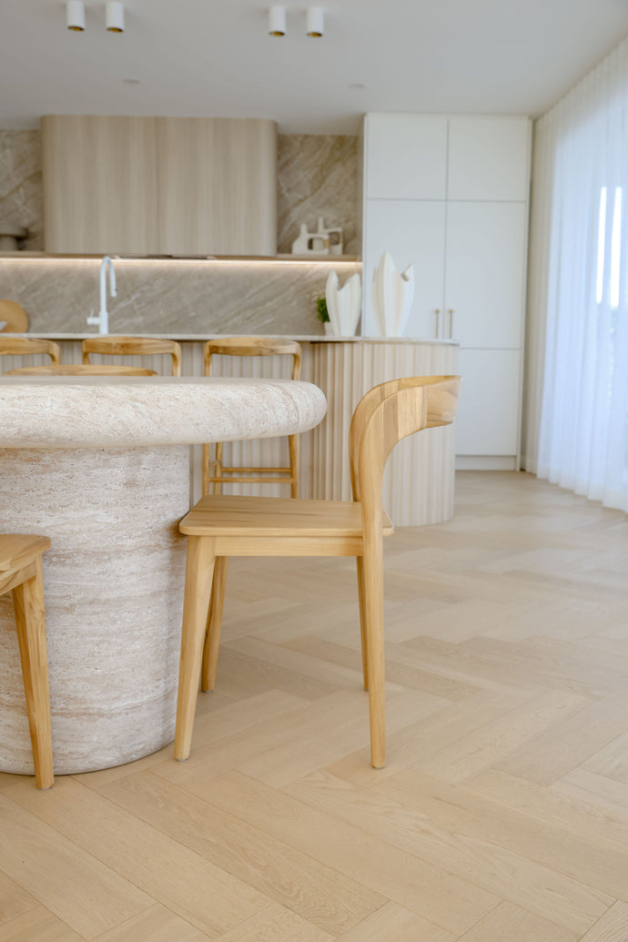 Byron Dining Chair - Teak wood Pre-order arriving June – P&R Styling
