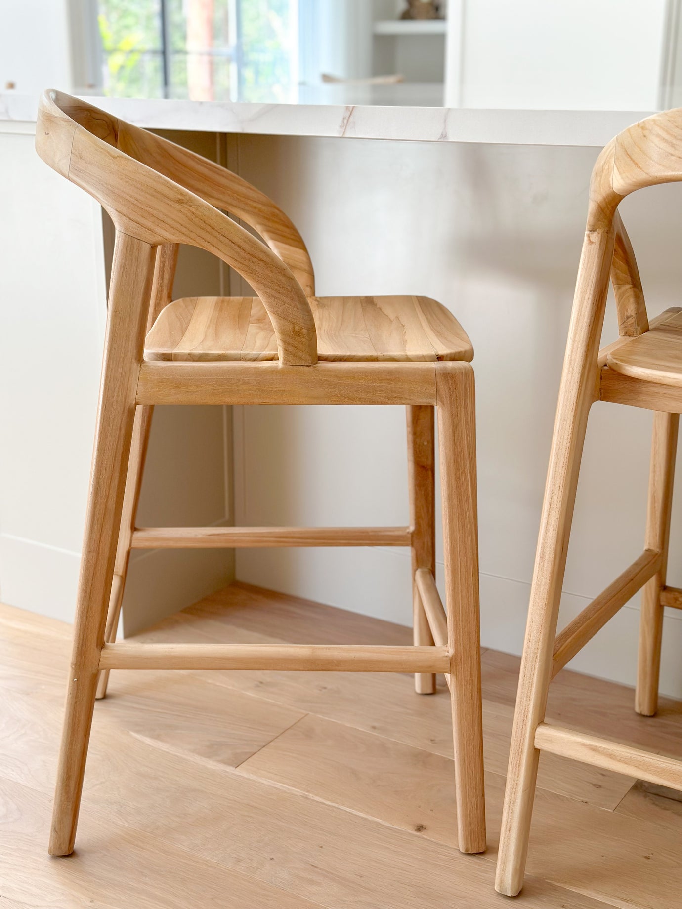 The Roxanne Counter Stool - teak wood - Pre order arriving late Octobe – P&R Styling