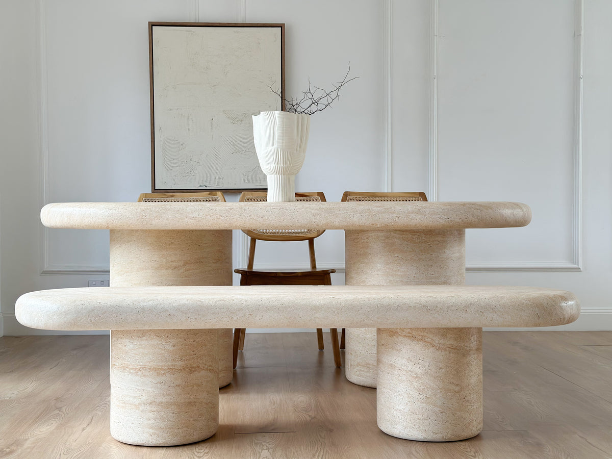 The Travertine Kove Dining Table – P&R Styling