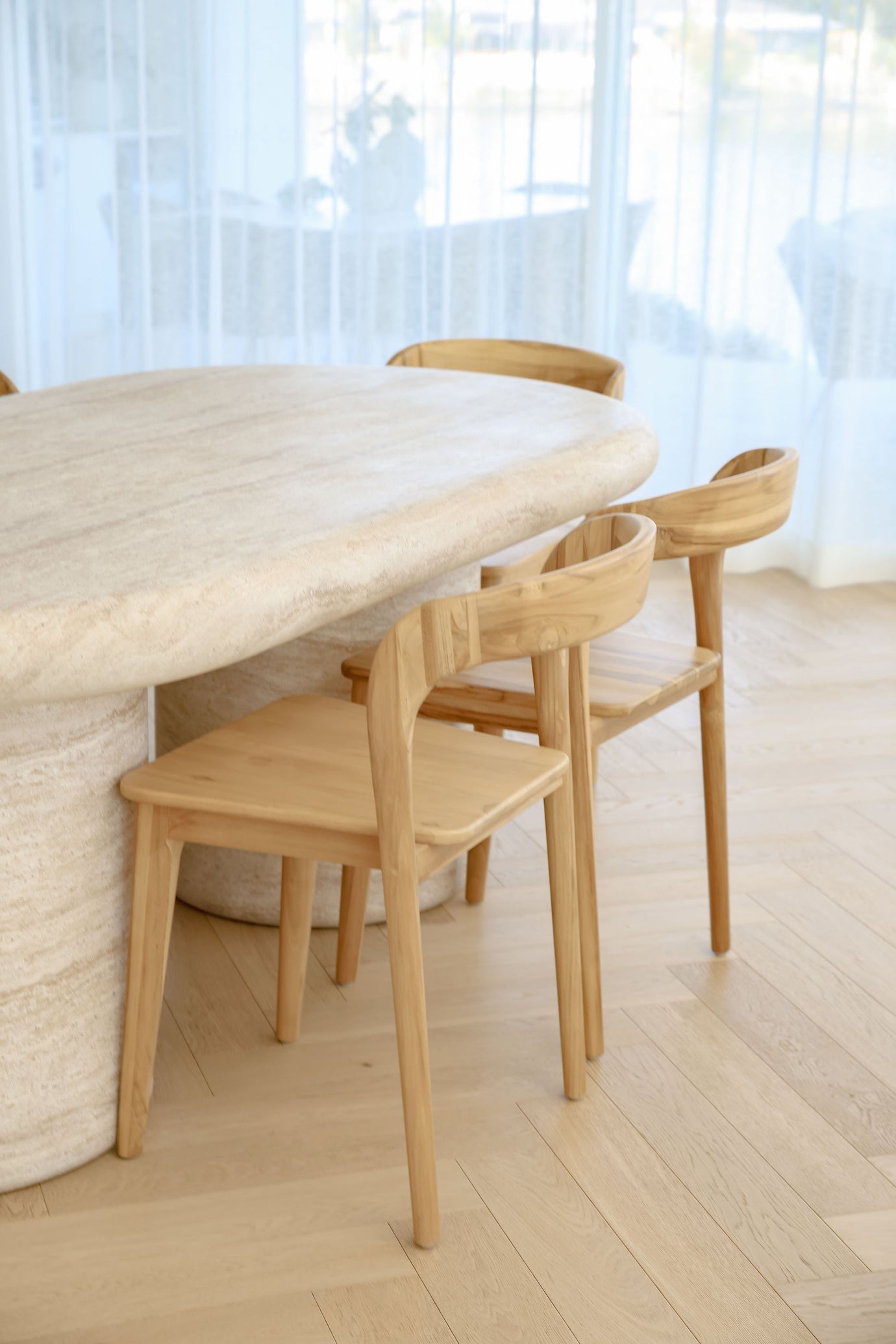 Byron Dining Chair - Teak wood Pre-order arriving June – P&R Styling