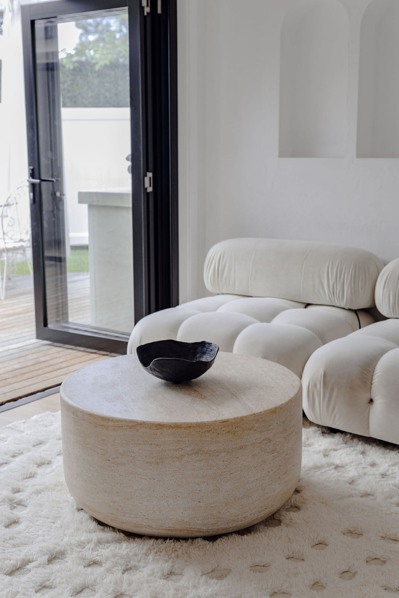 The Travertine Curve Coffee Table – P&R Styling