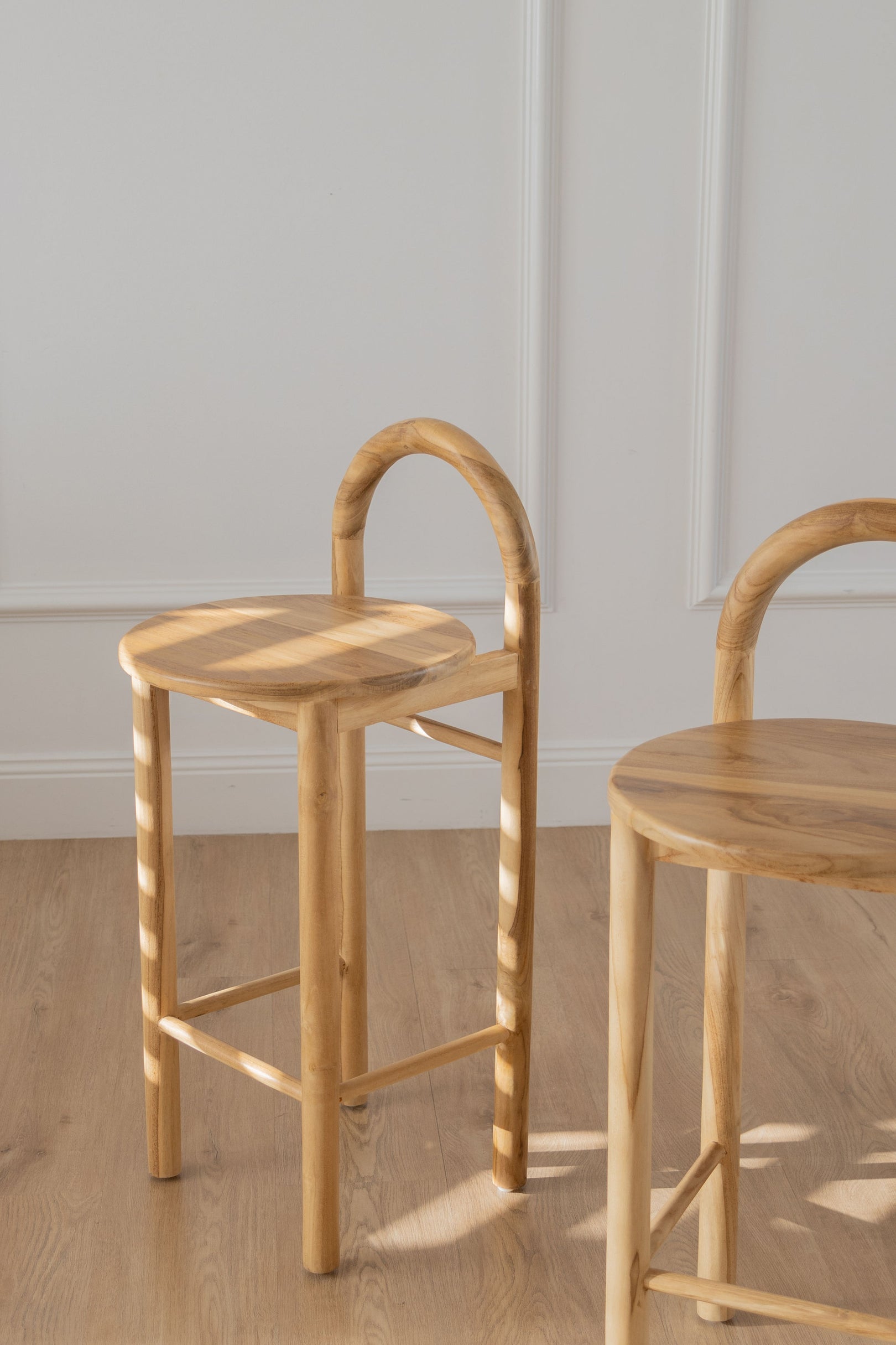 The Archie Counter Stool - Teak Wood – P&R Styling