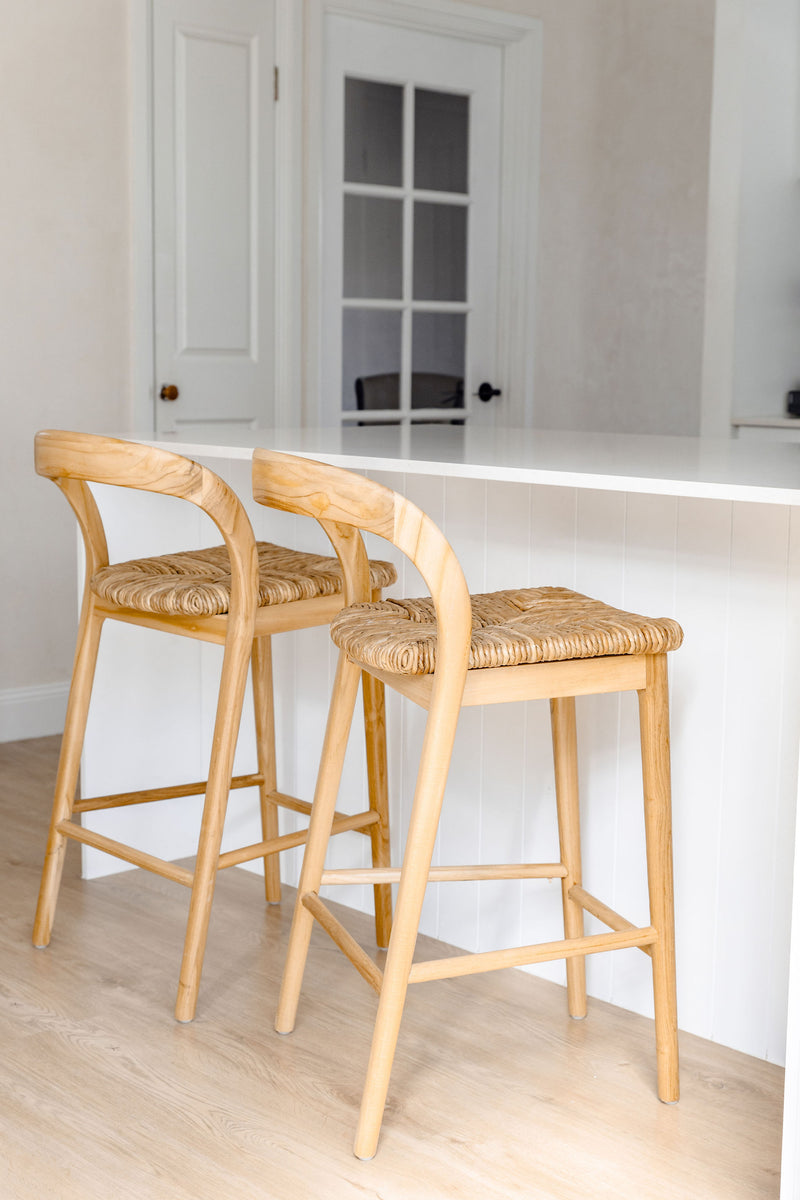 The Bekka counter stool - seagrass - ( pre order 12-14 weeks) – P&R Styling
