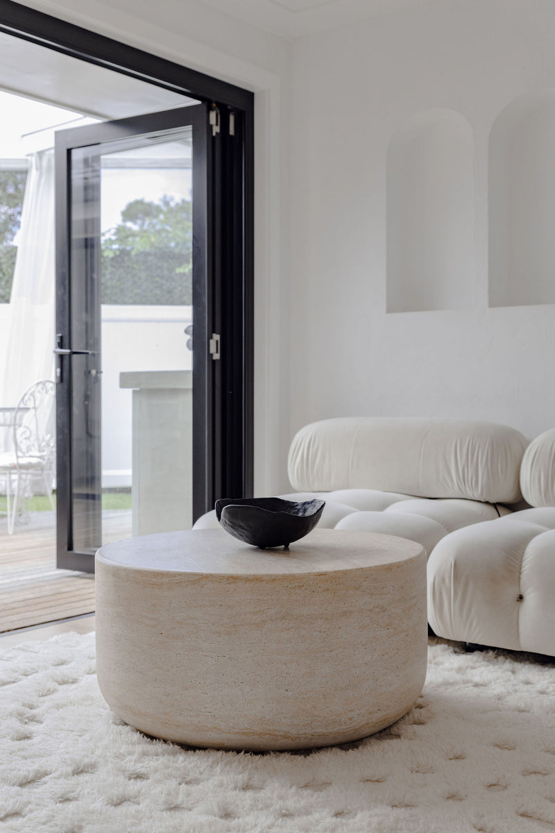 The Travertine Curve Coffee Table – P&R Styling