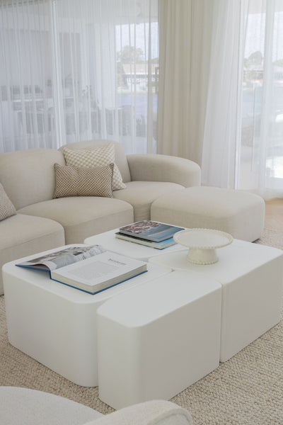Jigsaw Coffee Table - Pure White Coffee Table – P&R Styling