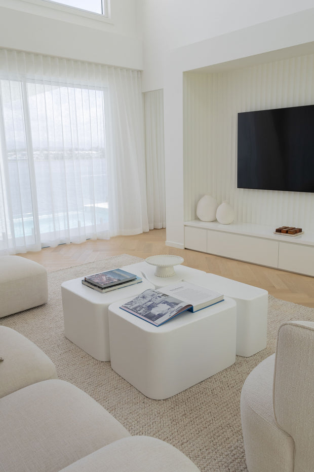 Jigsaw Coffee Table - Pure White Coffee Table – P&R Styling